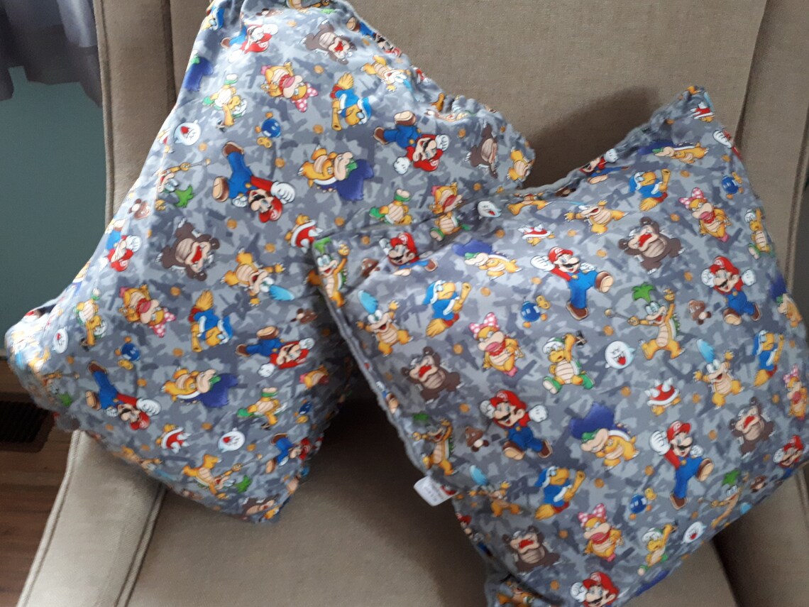 Super Mario Print Pillow Set - Etsy