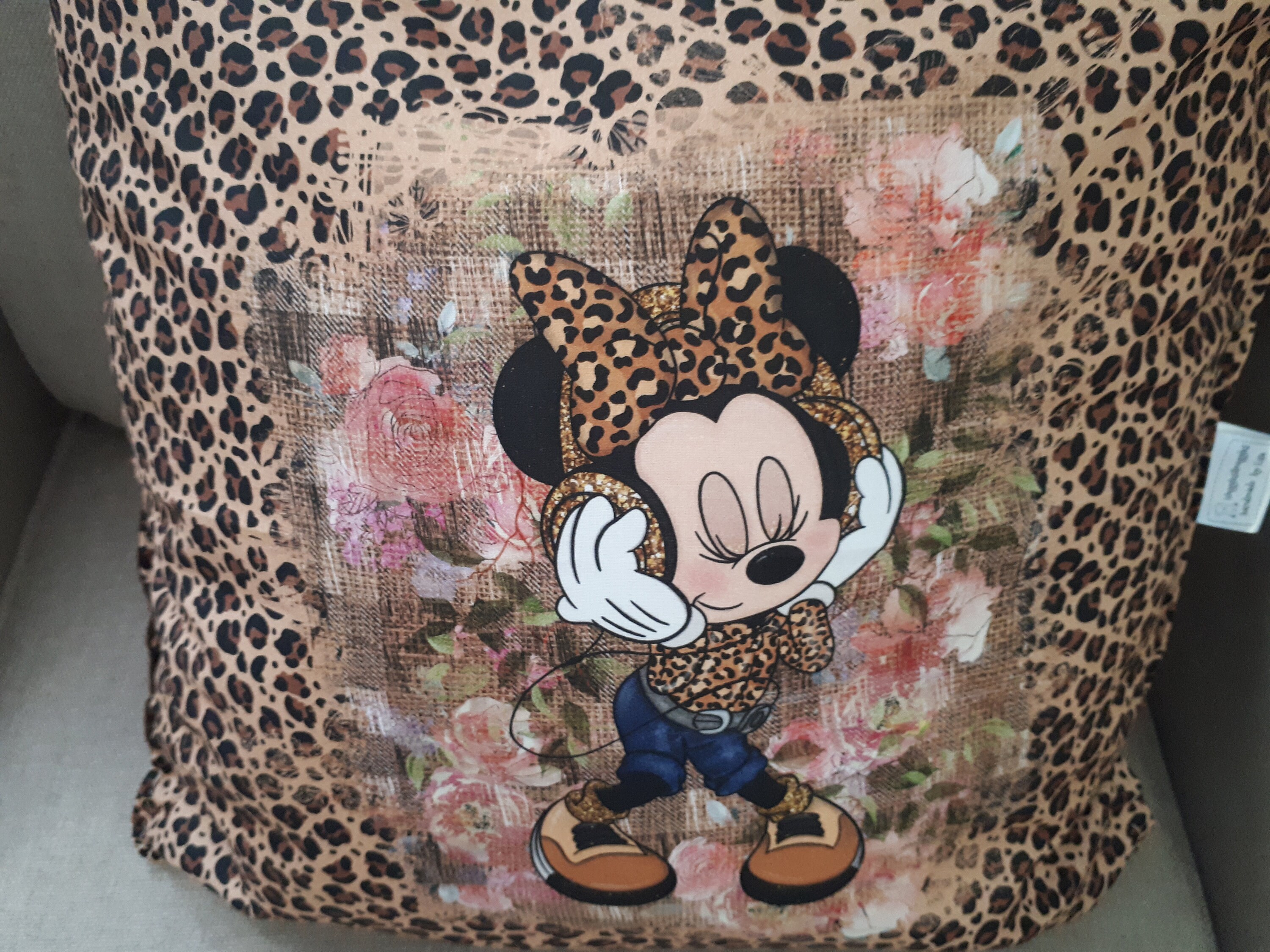 Minnie Leopard Print Handsewn Pillow - Etsy