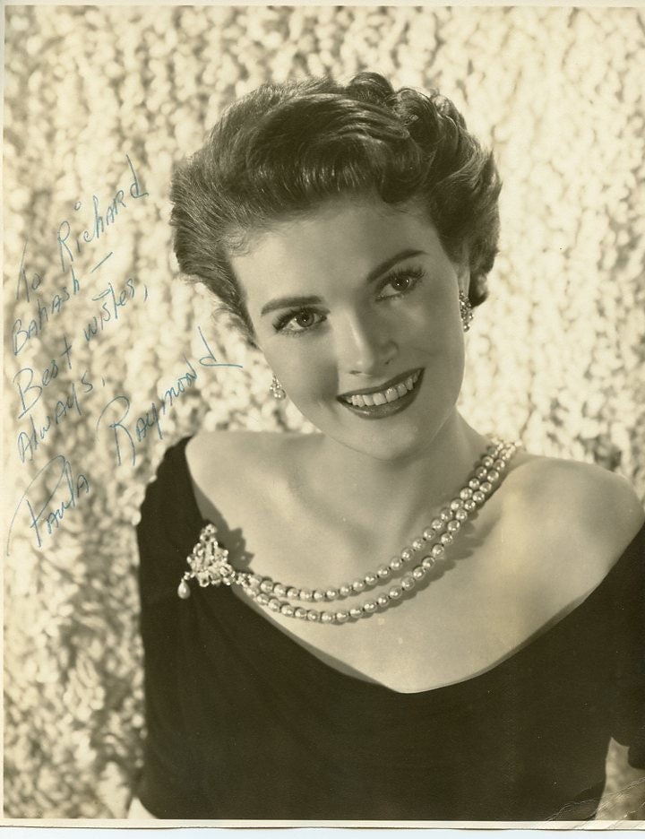 Paula Raymond 1924-2003 BEAUTIFUL Signed Photo - Etsy