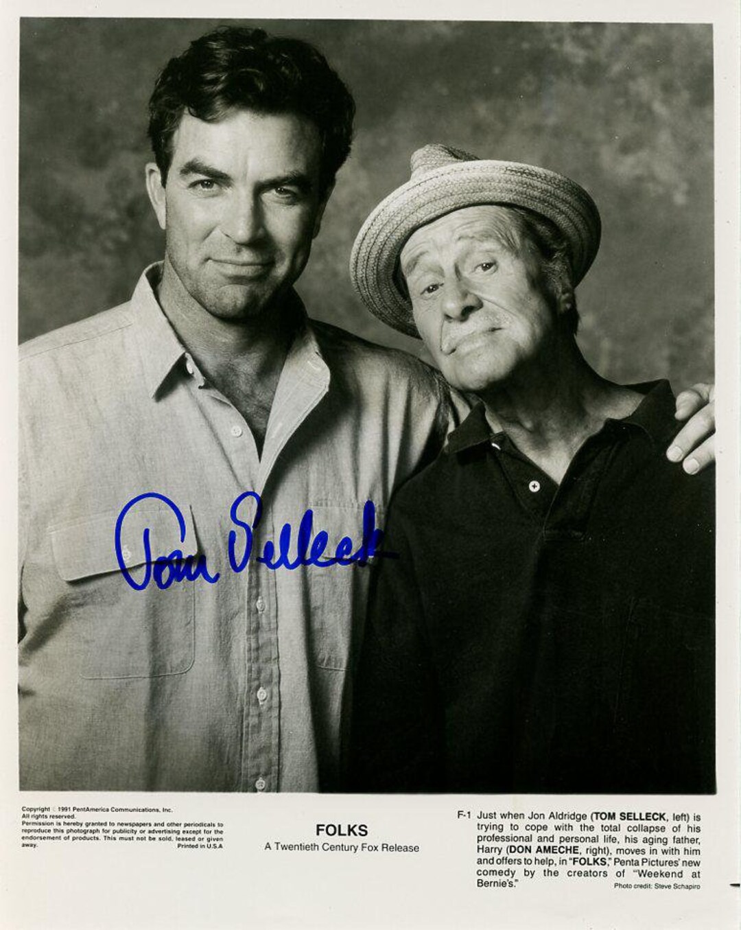 Tom Selleck FOLKS Signed Photo - Etsy