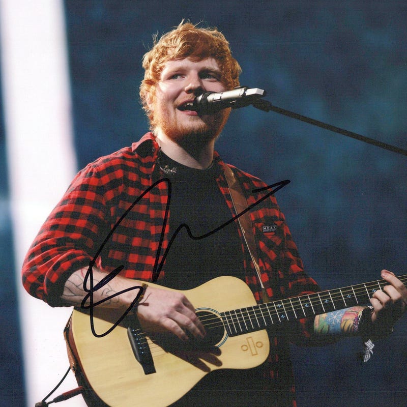 Ed Sheeran Autographed - Etsy