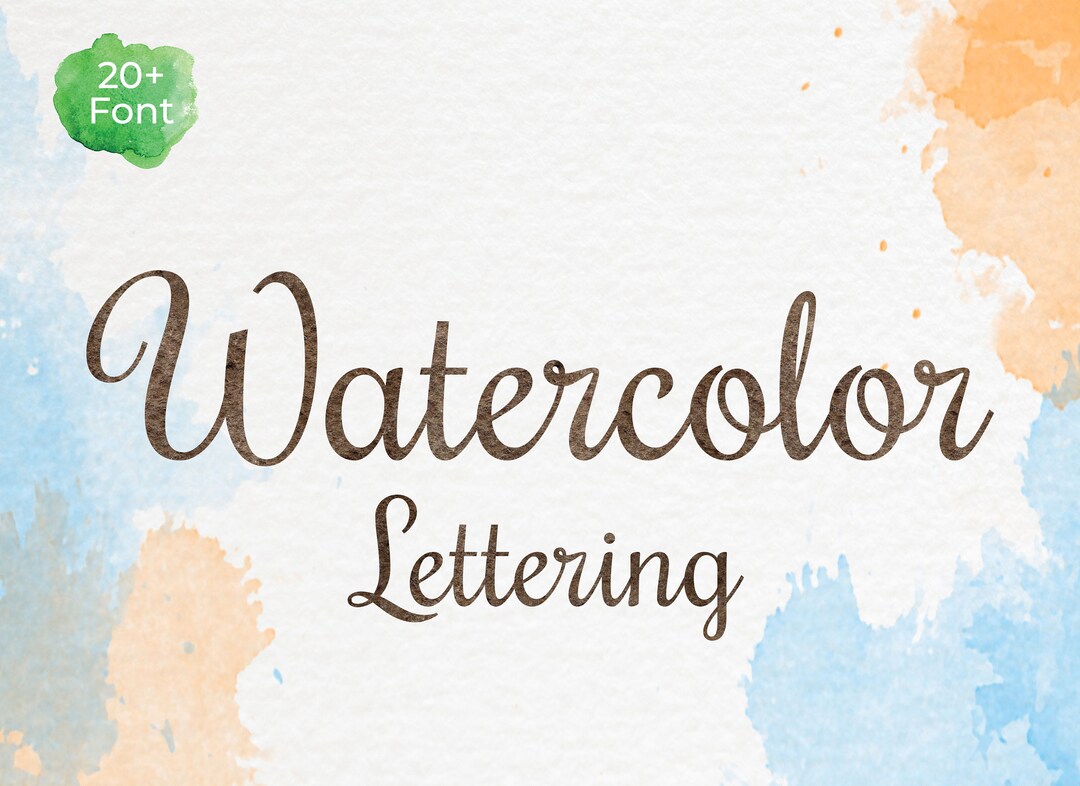 Watercolor Lettering Templates, Watercolor Letters Clipart, Watercolor ...