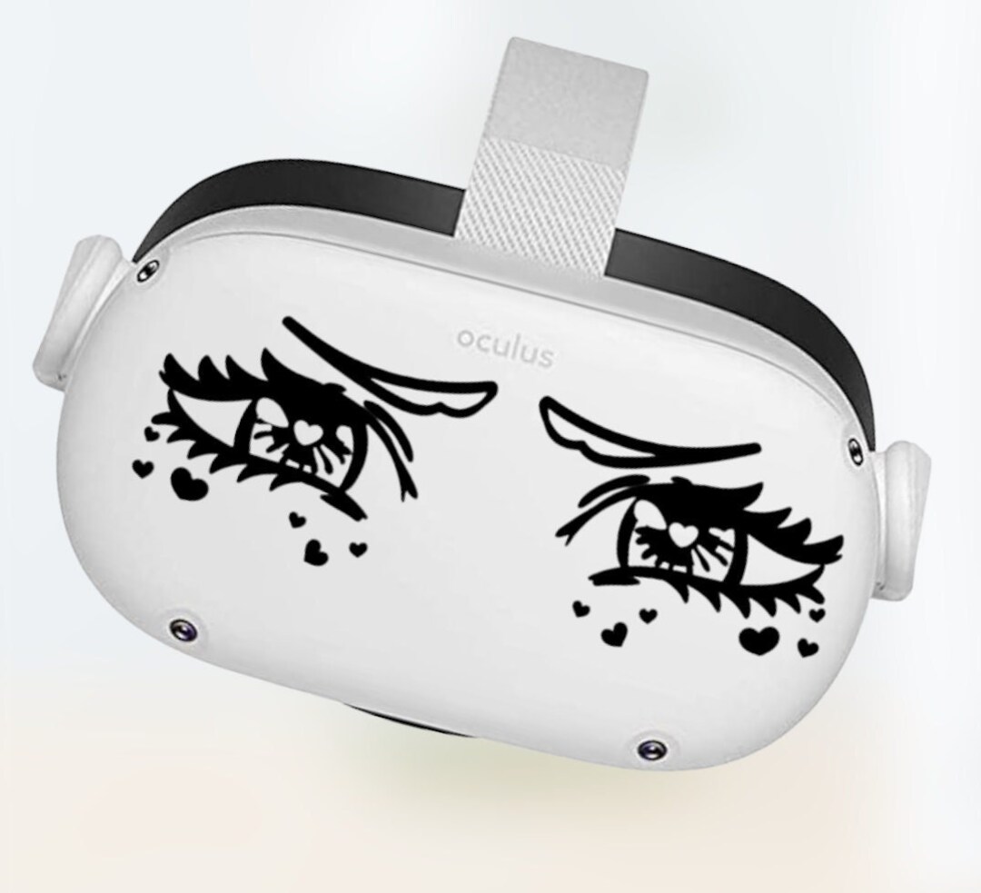 Oculus VR Headset Sticker Anime Cute Cartoon Eyes Smile Fun Gift for ...