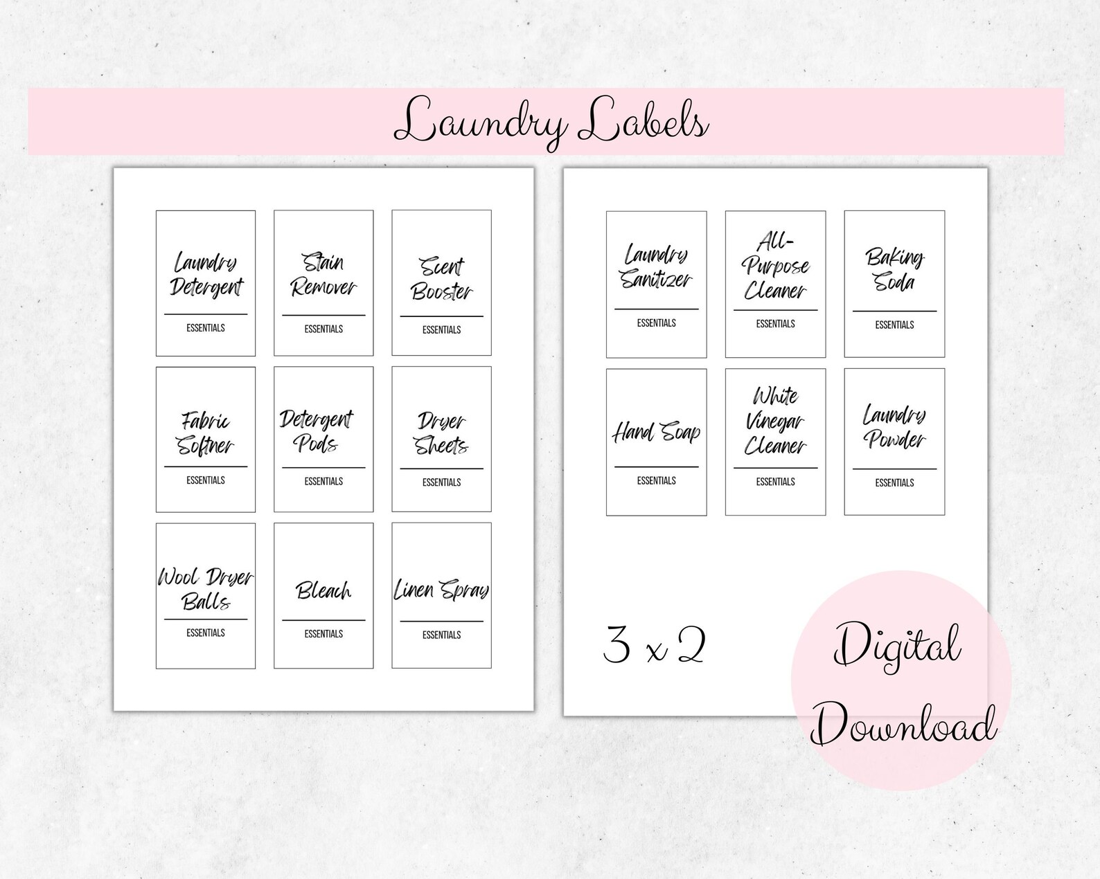 Laundry Labels Printable Laundry Labels Home Organization Label Storage ...