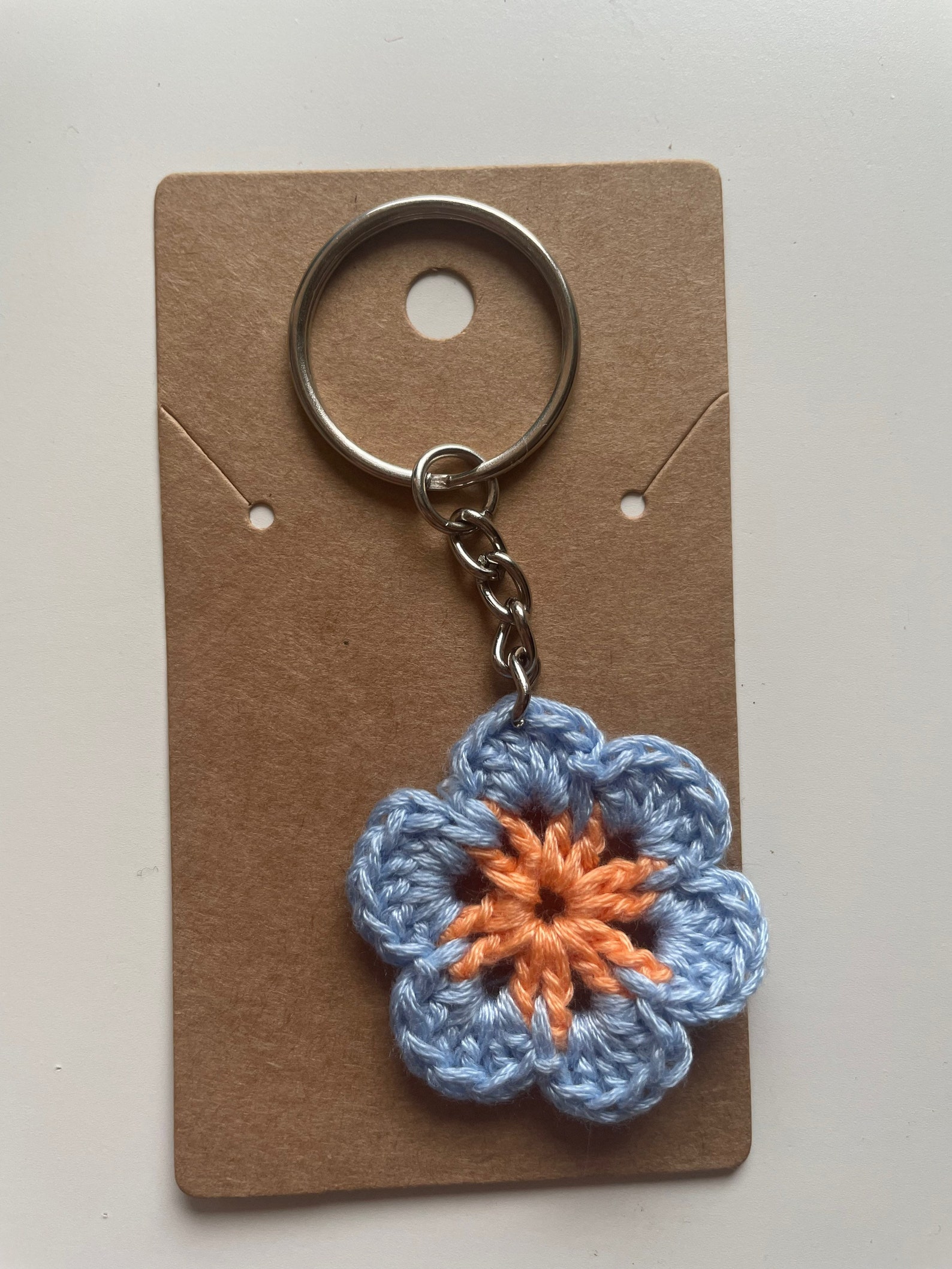 Crochet Flower Keychain - Etsy
