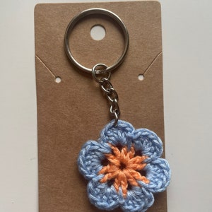 Crochet Flower Keychain - Etsy