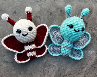 Butterfly Keyring / Butterfly Key Chain / Crochet Butterfly - Etsy