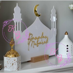 Ramadan Mubarak Masjid Sign Ramadan Decor Ramadan Mosque Acrylic Sign ...