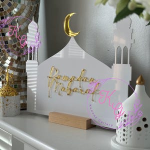 Ramadan Mubarak Masjid Sign Ramadan Decor Ramadan Mosque Acrylic Sign ...