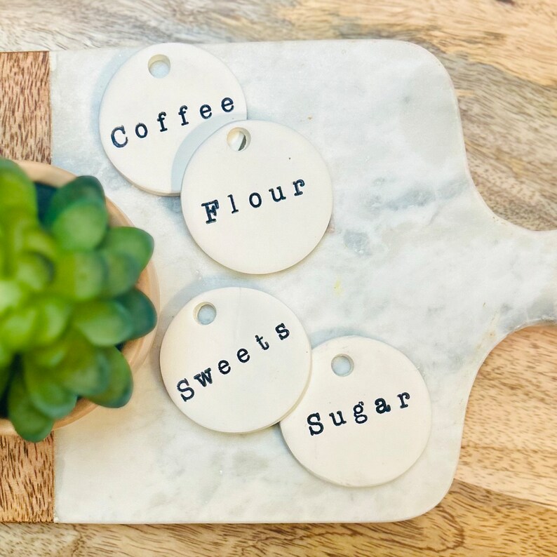 Set of 4 Kitchen Jar Labels Mason Jar Labels Kitchen Organization ...