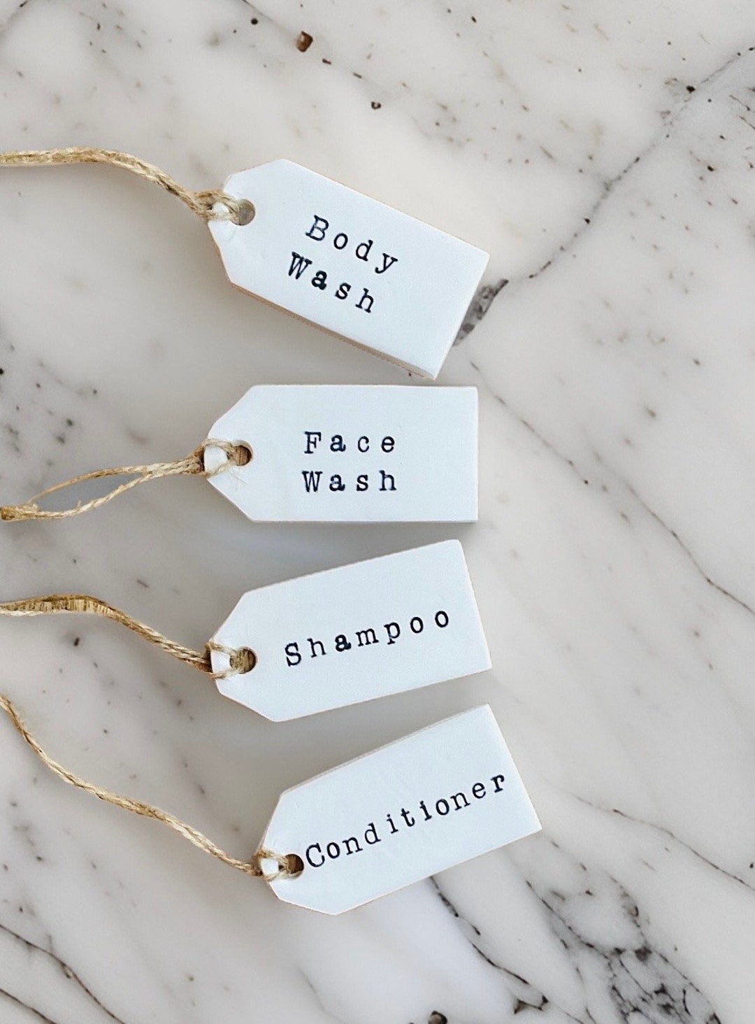 Waterproof, Custom Labels for Shampoo and Conditioner Bottle Tags L ...