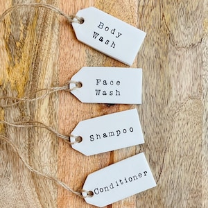 Waterproof, Custom Labels for Shampoo and Conditioner Bottle Tags L ...