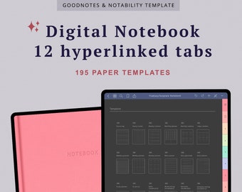 Noteshelf Template Dark - Etsy