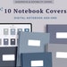 Blue Digital Covers Goodnotes Notebook Minimalist Covers Dreamy Blue ...