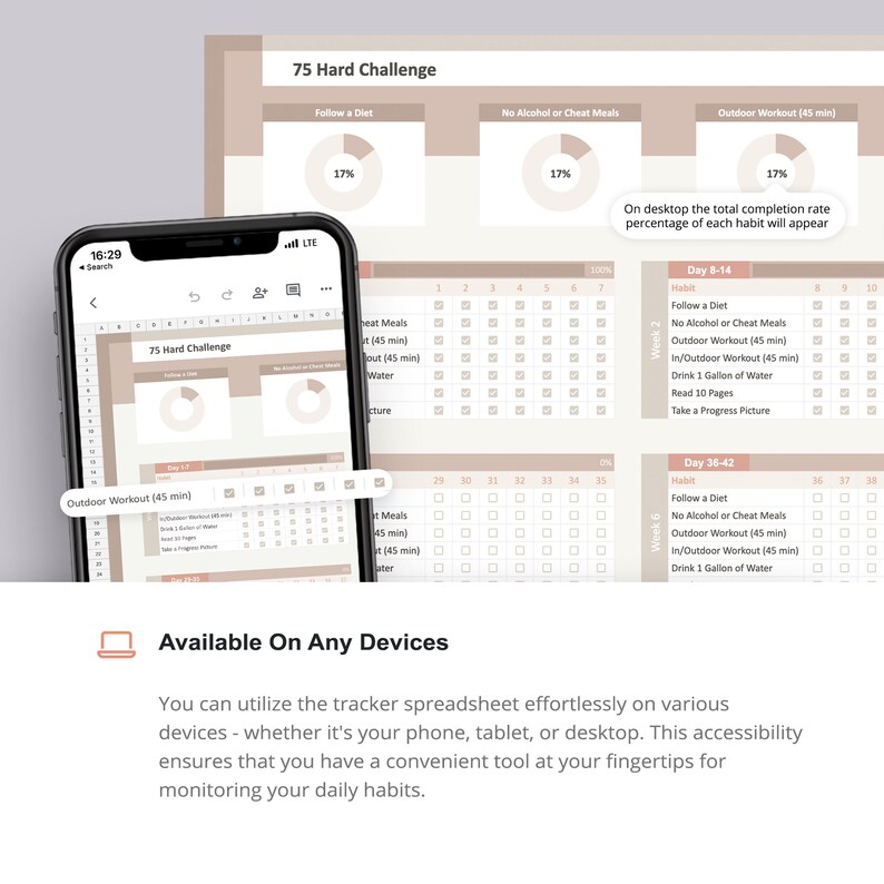 75 Hard Challenge Accountability Sheet Fitness Challenge 75 Hard ...