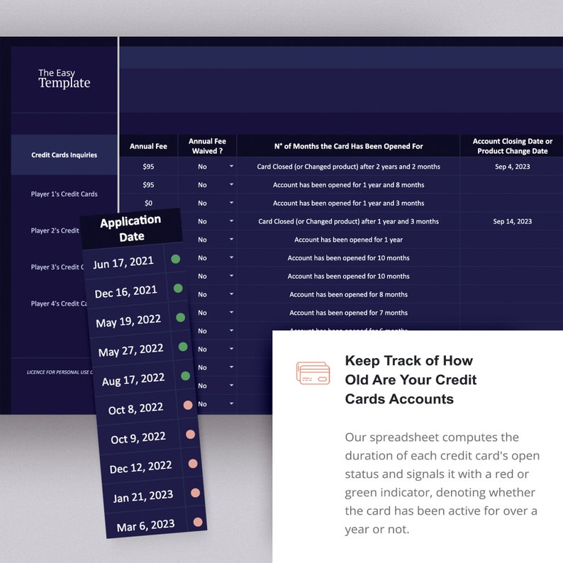 Travel Hacking Spreadsheet Credit Card Churning Application Log ...