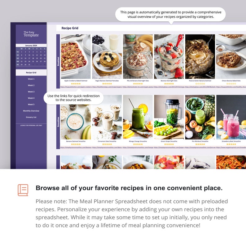 Monthly Meal Planner Spreadsheet Food Prep Log Google Sheets Weekly ...