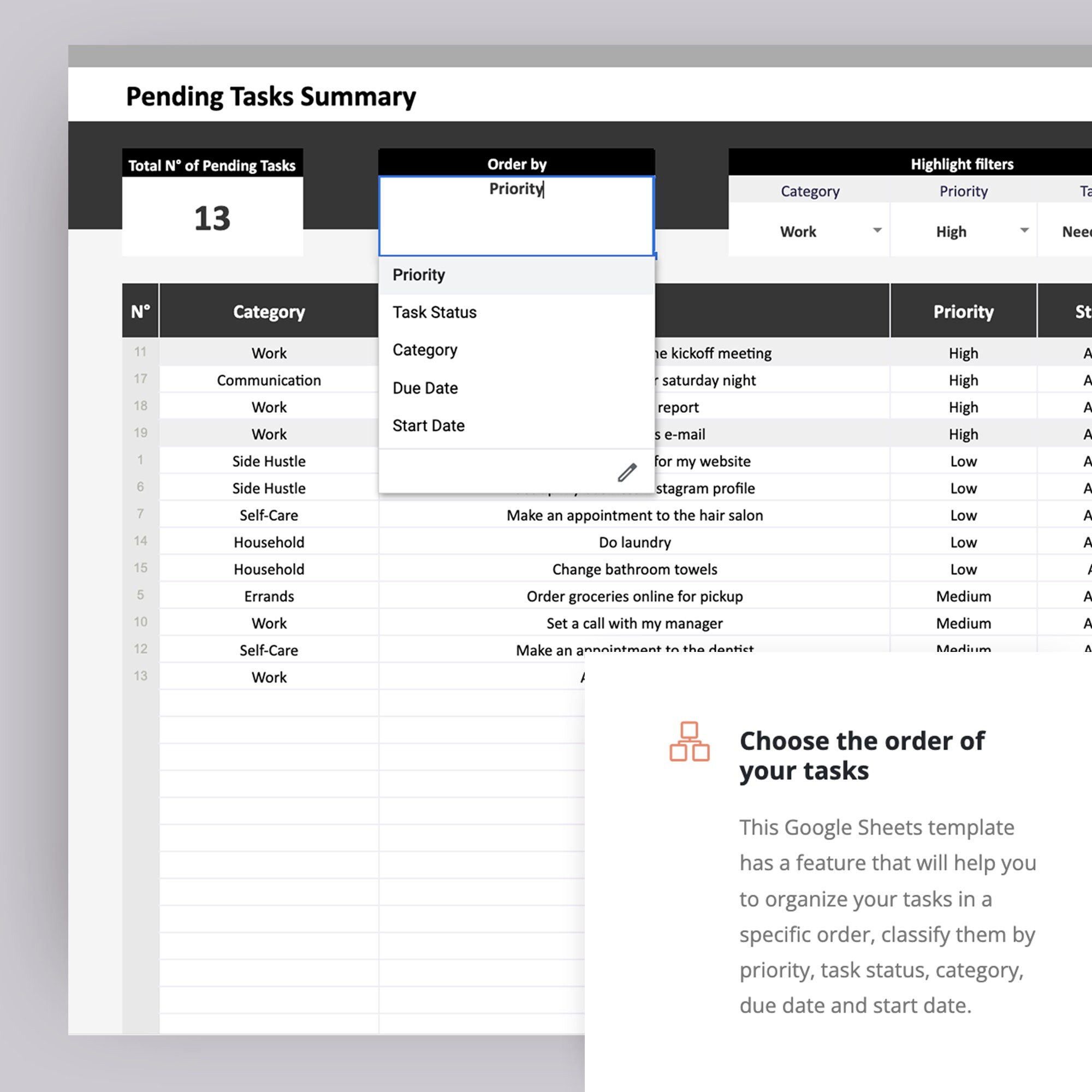 Digital Office Tasks Planner Work Task to Do List Daily Work Planner ...