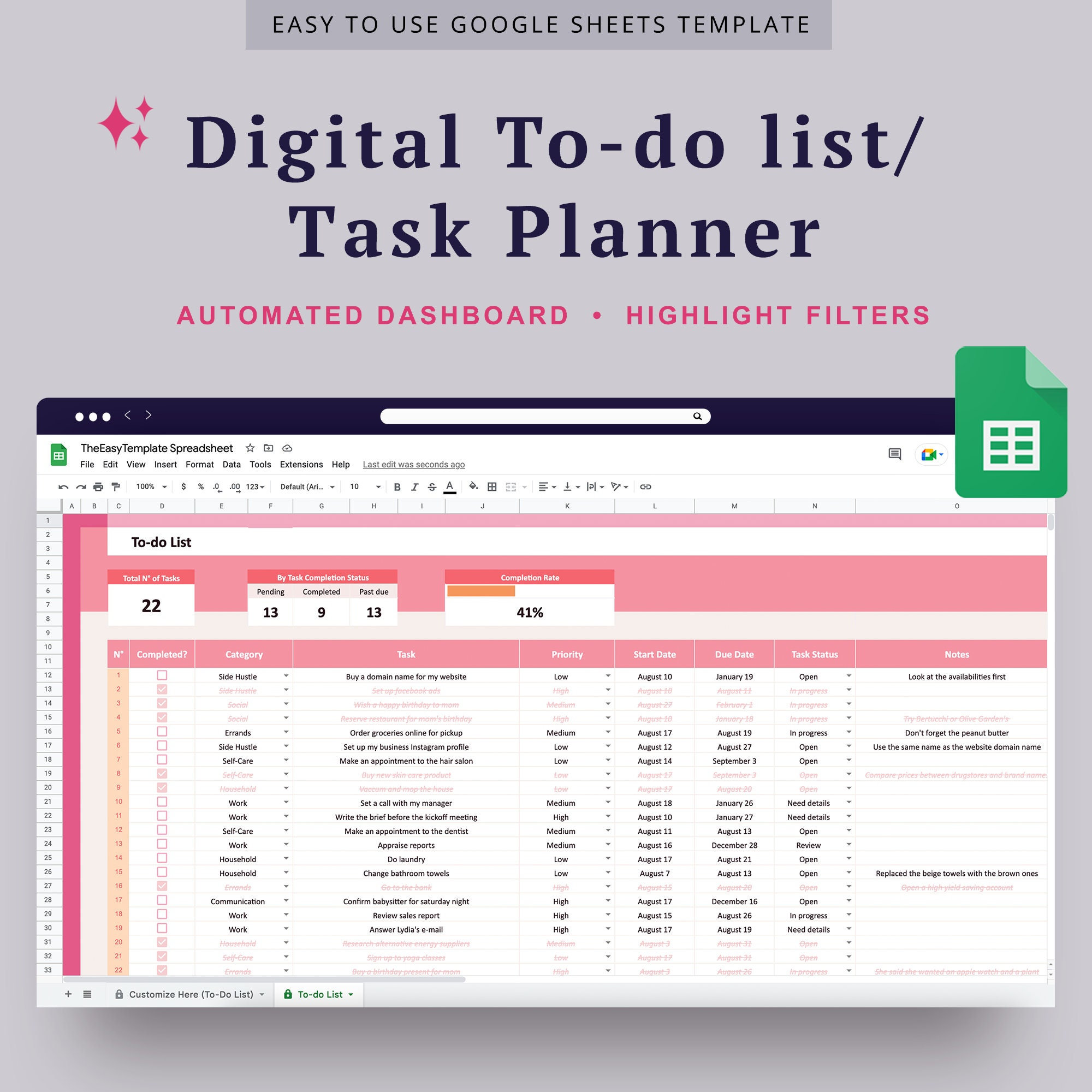Student Planner Checklist Homework Tracker Assignment - Etsy