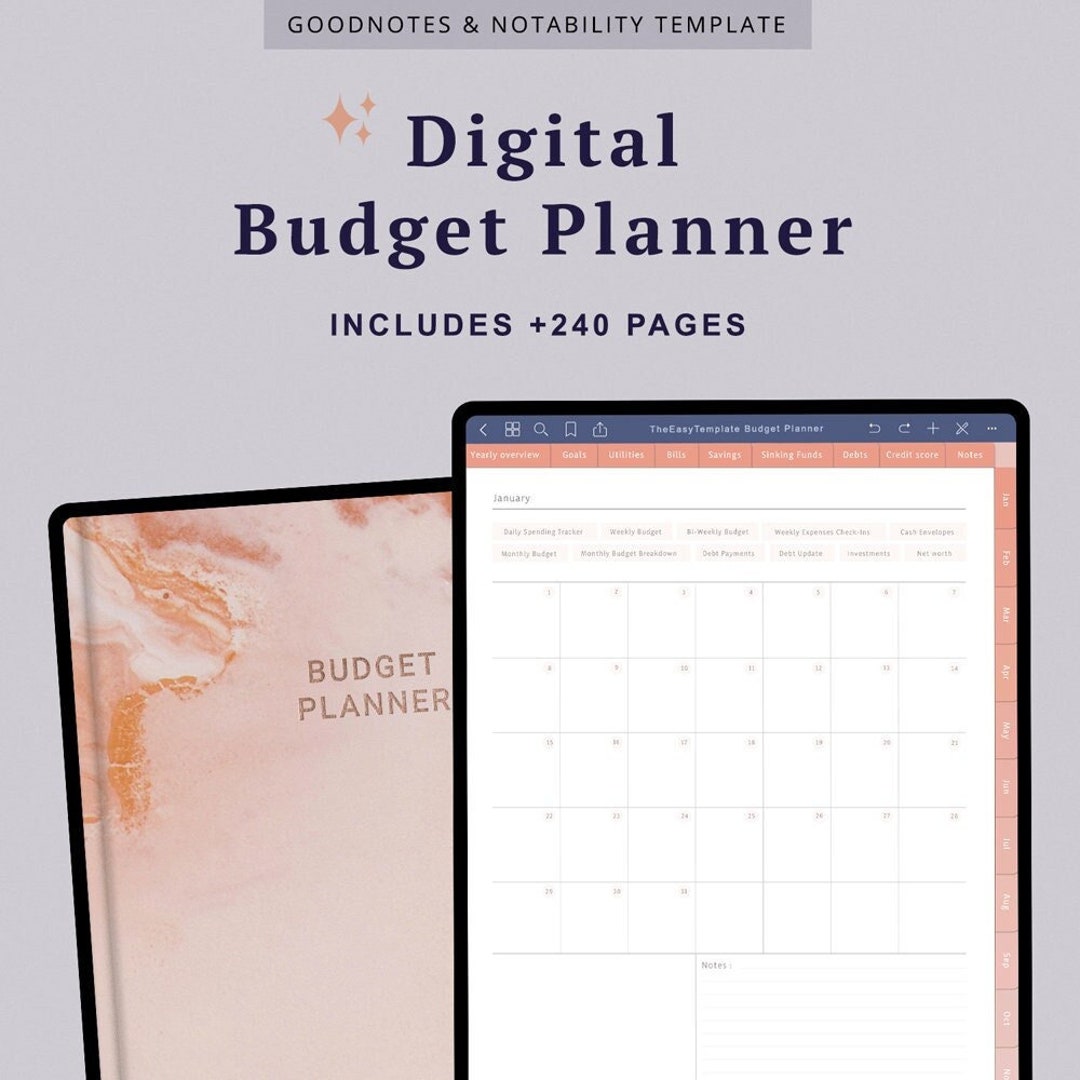 Digital Budget Planner Goodnotes Paycheck Budget Bi-weekly Planner ...