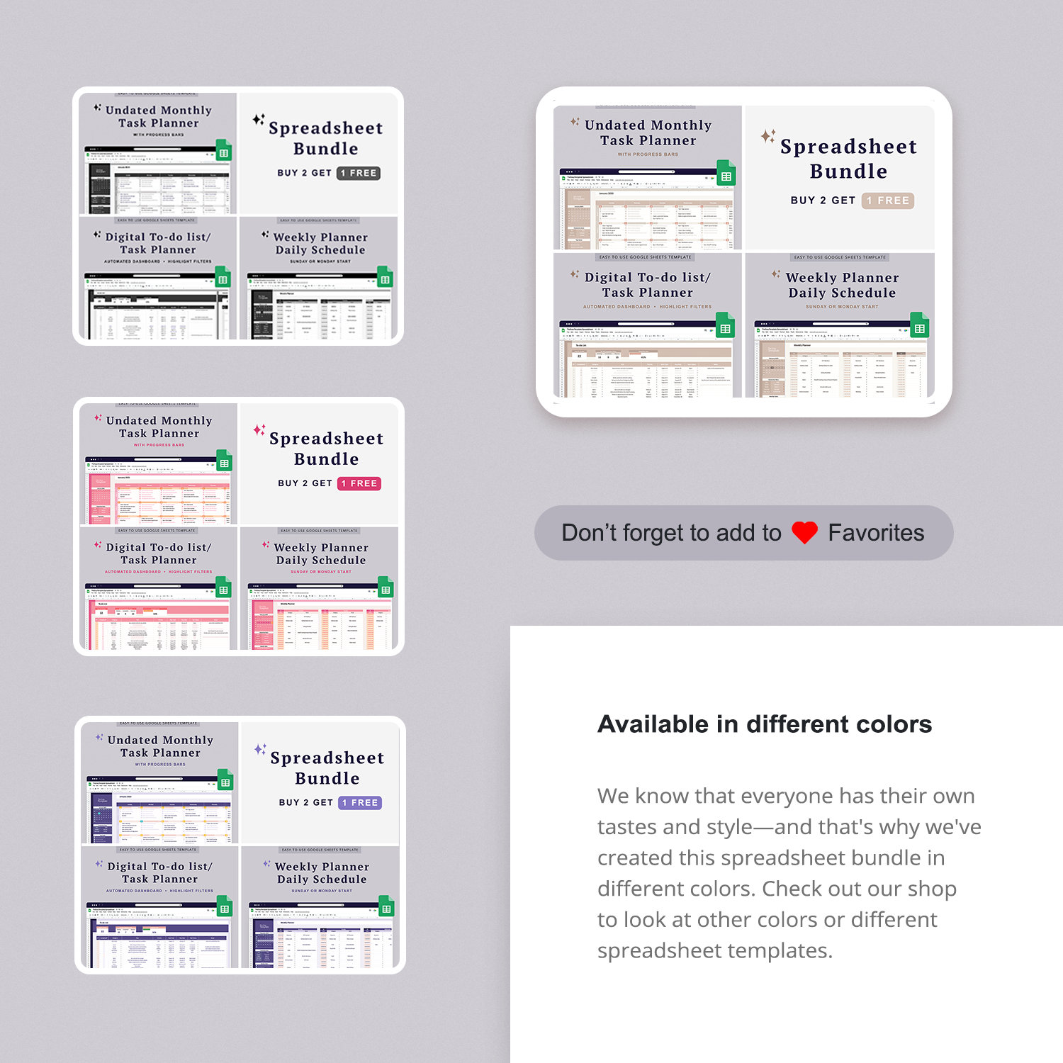 Digital Planner Bundle Google Sheets Spreadsheet Planner iPad Planner ...
