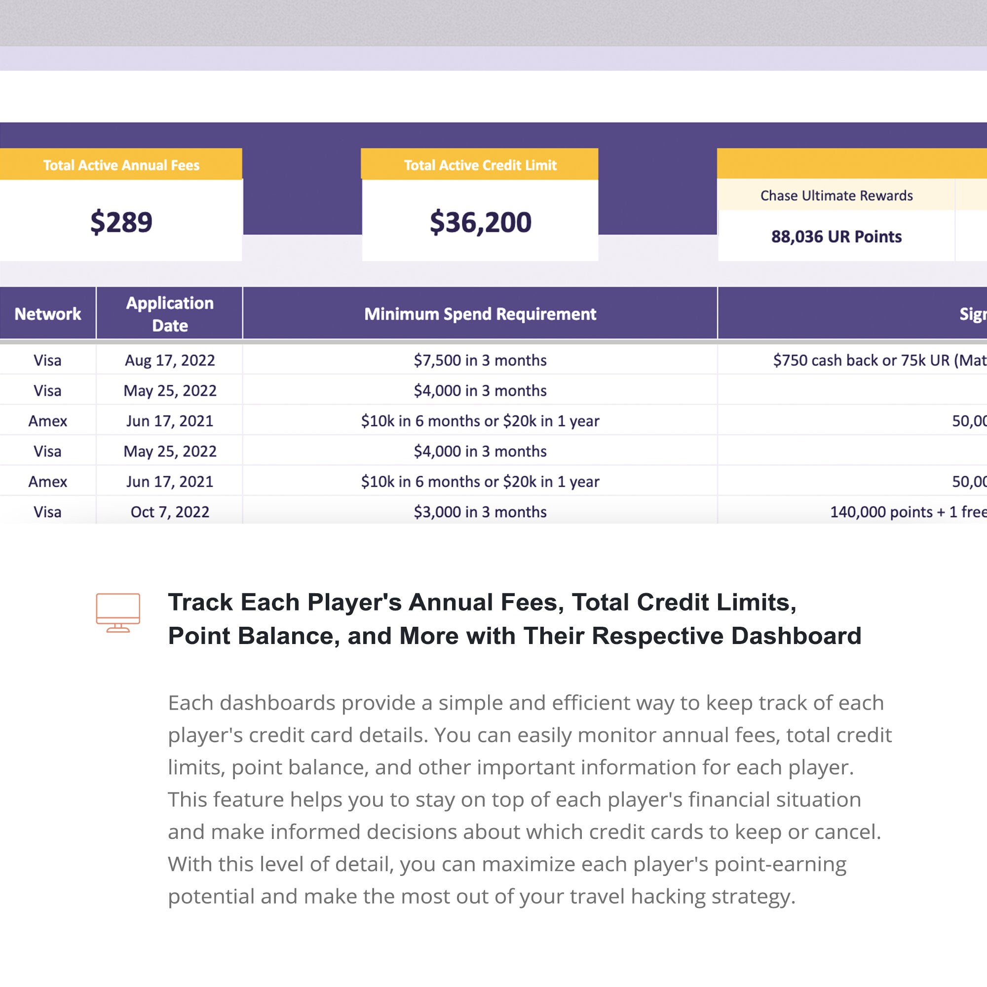 Credit Card Churning Tracker Template Google Sheets Travel - Etsy