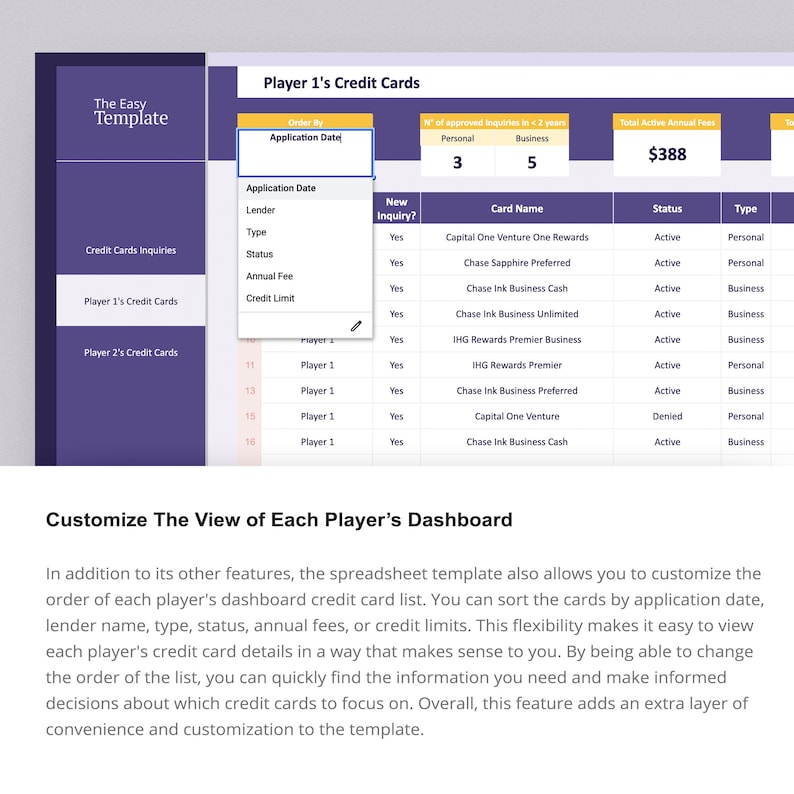 Credit Card Churning Tracker Template Google Sheets Travel Hacking ...