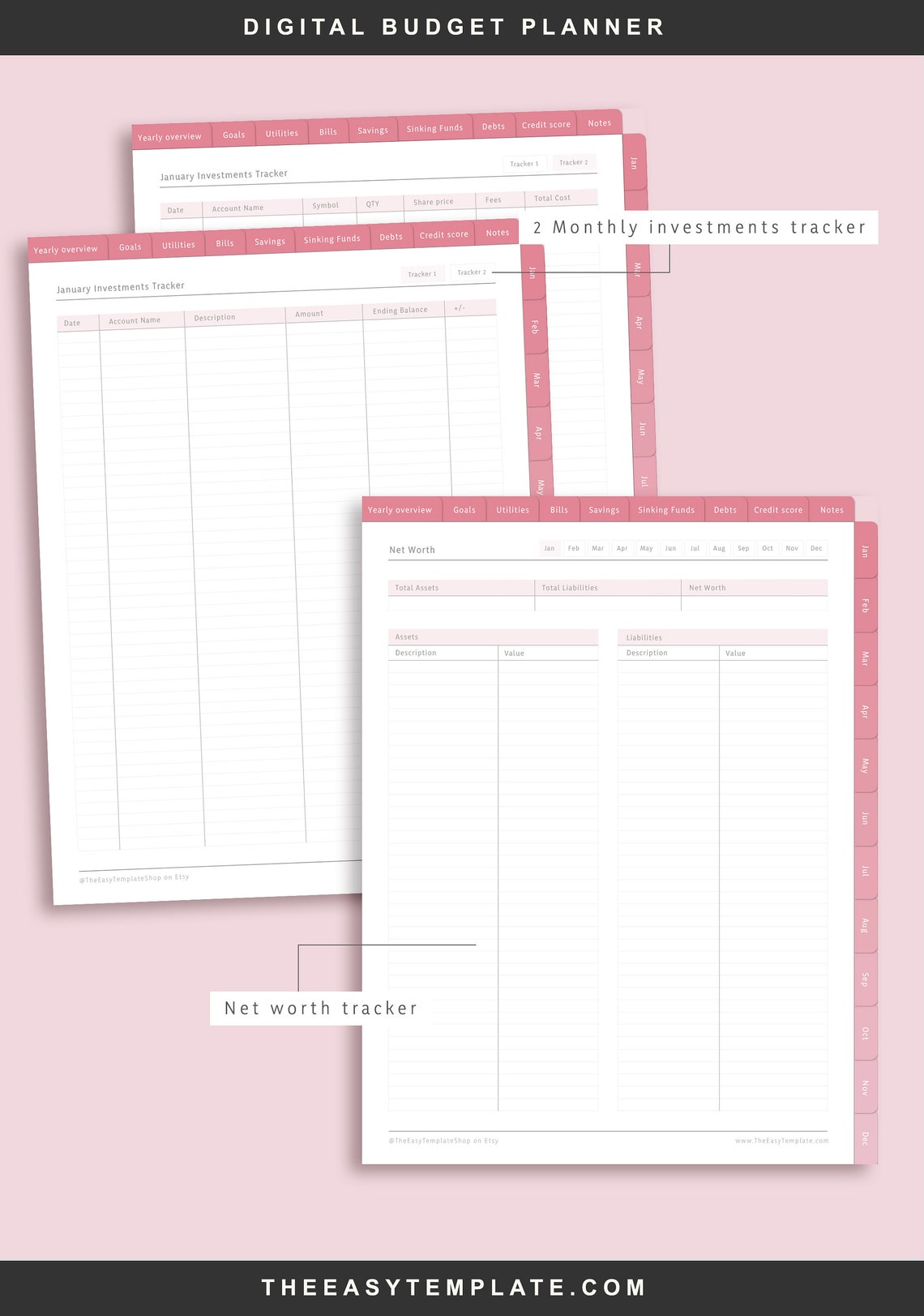 Digital Budget Planner Monthly Budget Weekly Paycheck Digital | Etsy