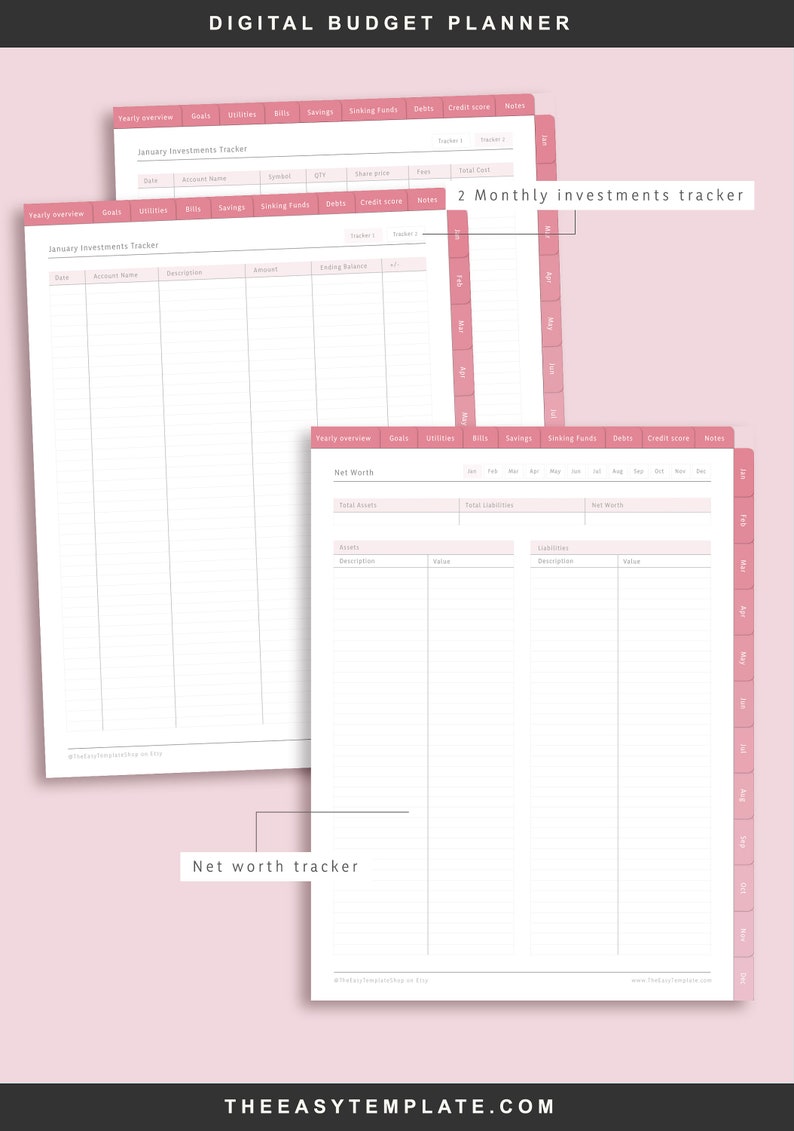 Digital Budget Planner Monthly Budget Weekly Paycheck Digital | Etsy