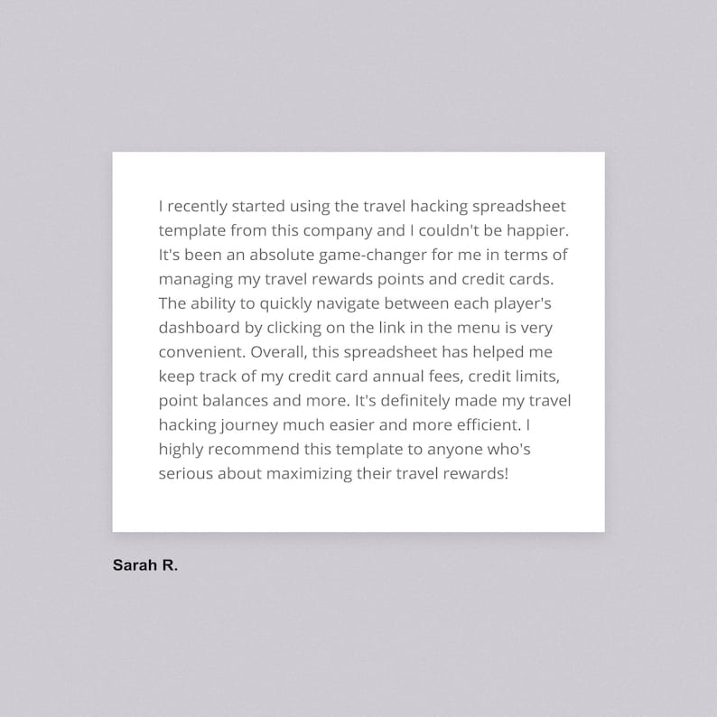 Travel Hacking Spreadsheet Credit Card Points Redemption Tracker ...