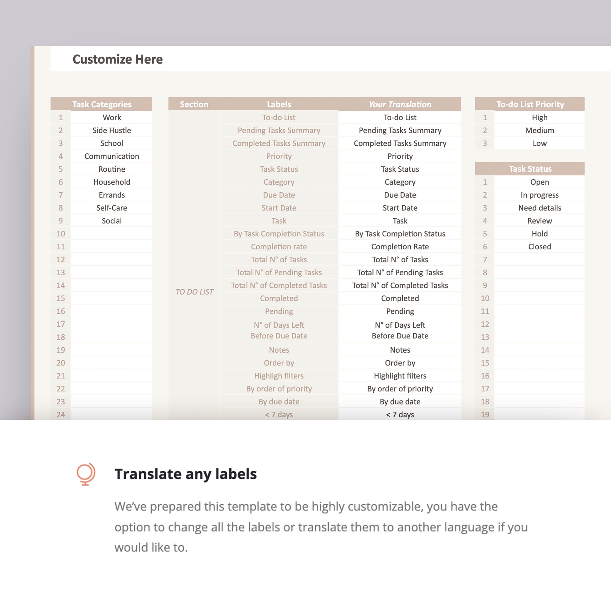 Digital Study Task Tracker School Study Organizer Homework Planner ...