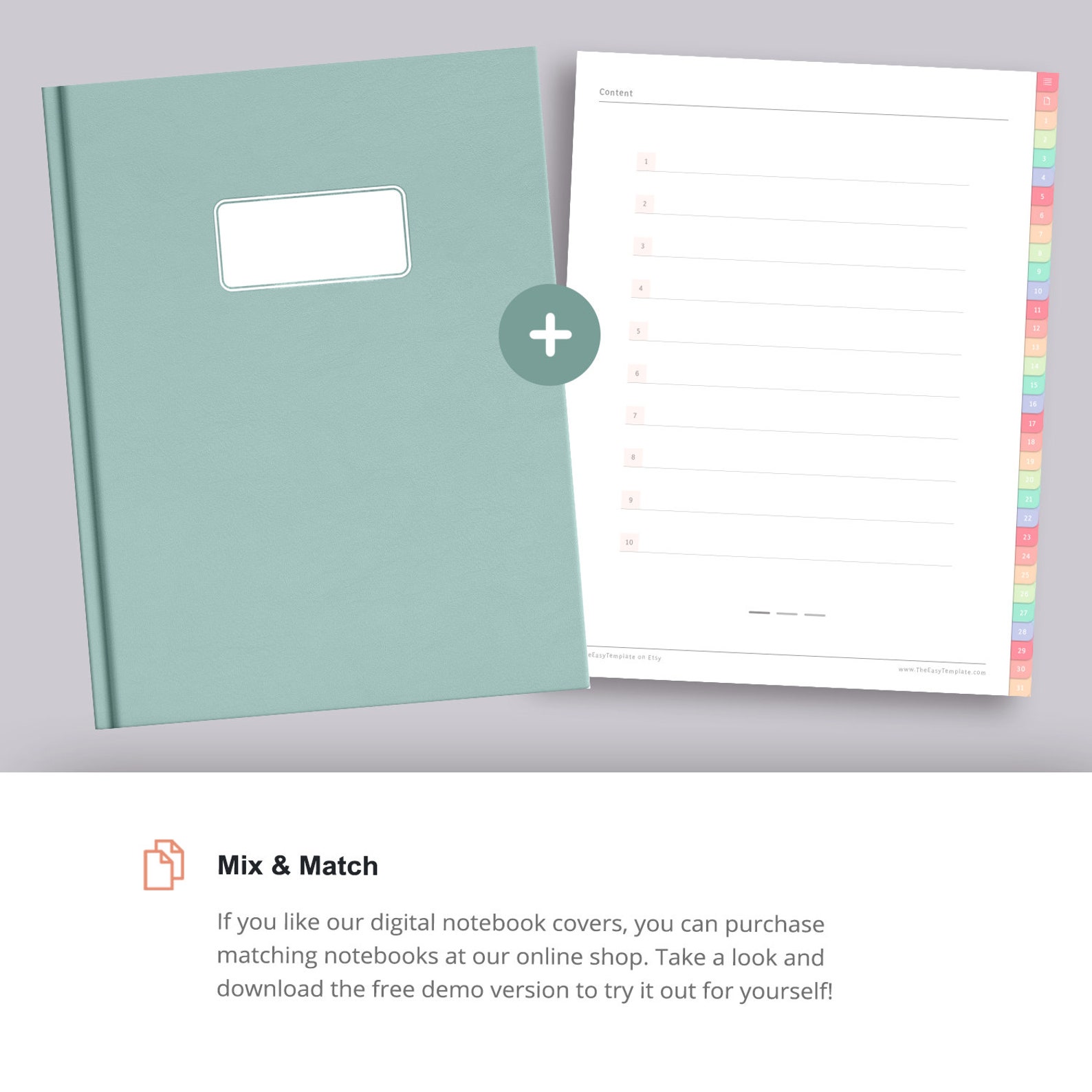 Digital Pastel Notebook Cover Goodnotes Kawaii Rainbow Cover Cute ...