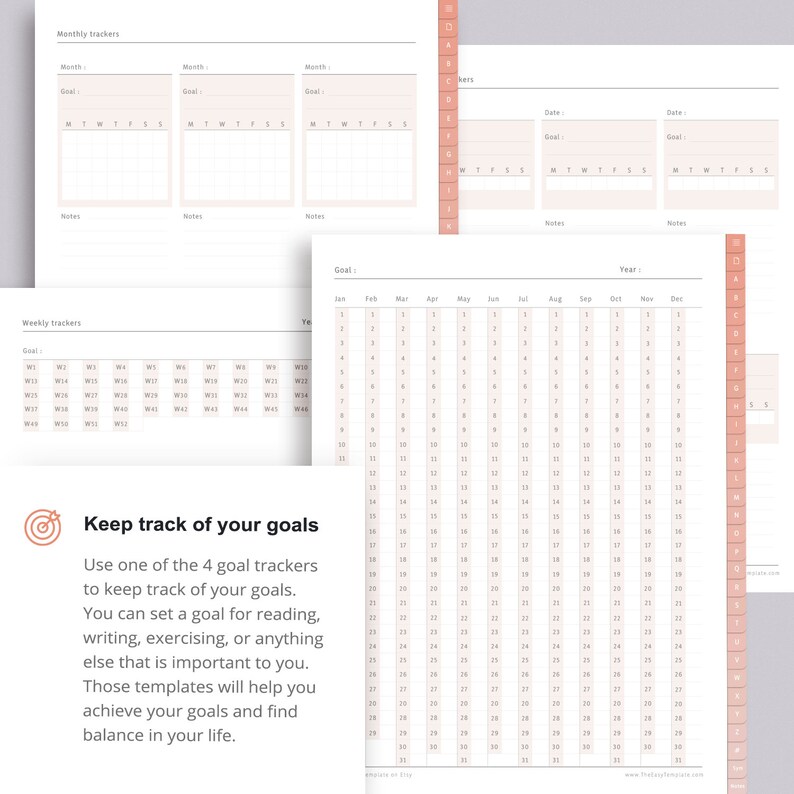 Minimalist Neutral Peach Digital Notebook Notability Daily Note Taking ...