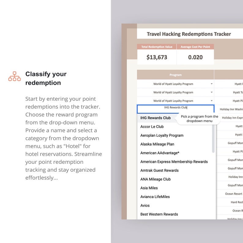 Points Miles Tracker Hotel Points Track Points Travel Rewards Track ...