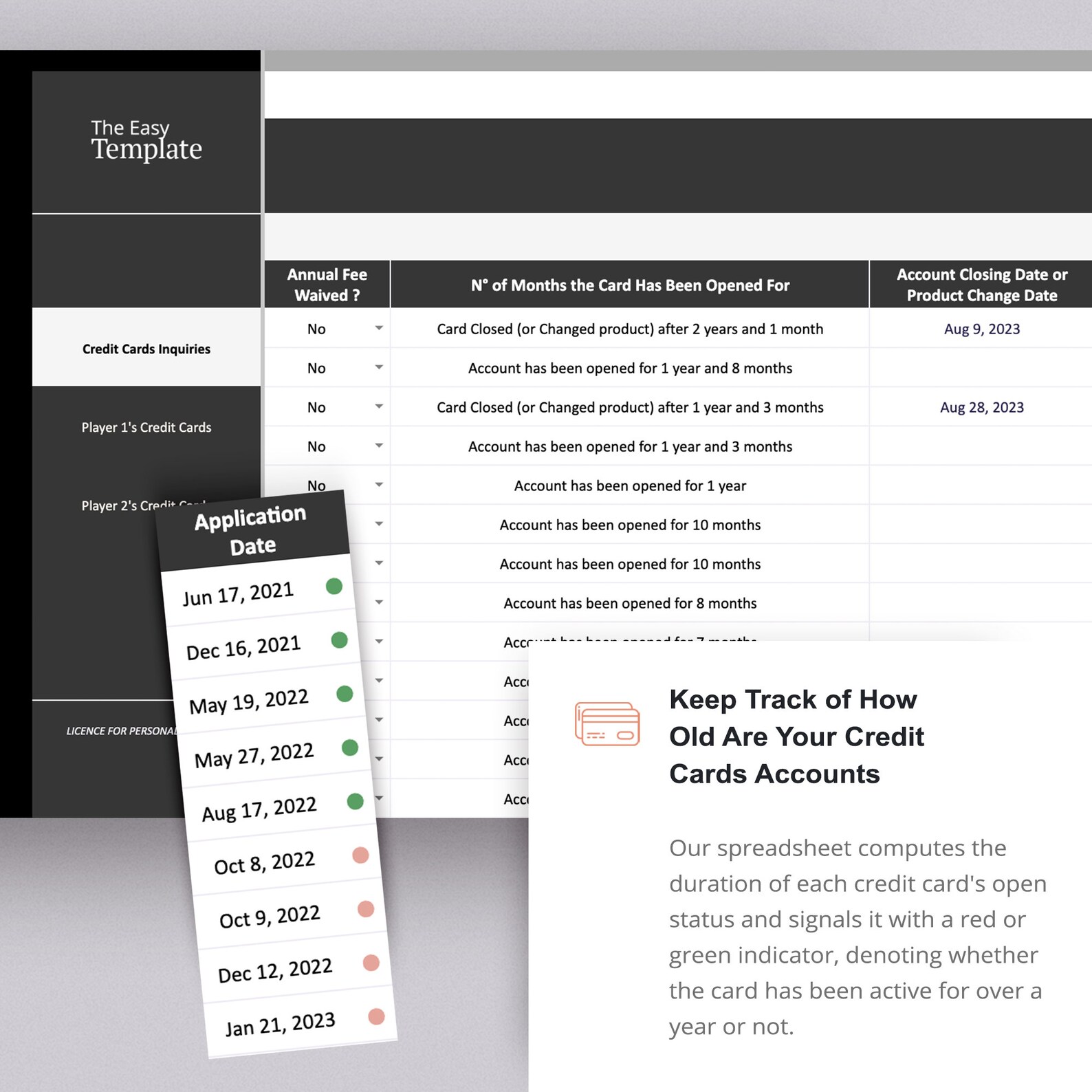Credit Card Churning Spreadsheet Churning Tracker Tool Reward ...