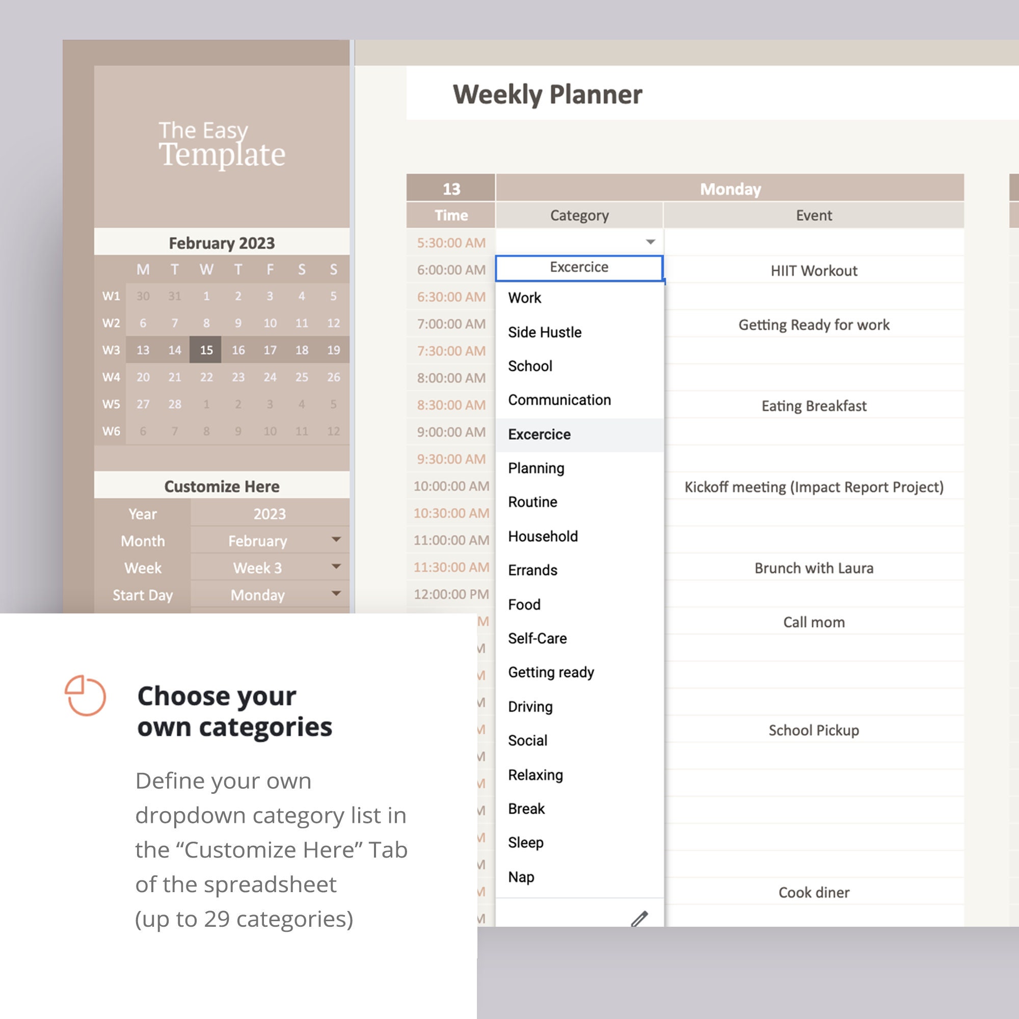 Weekly Work Schedule Spreadsheet Weekly Sheet Scheduling Sheet Daily ...