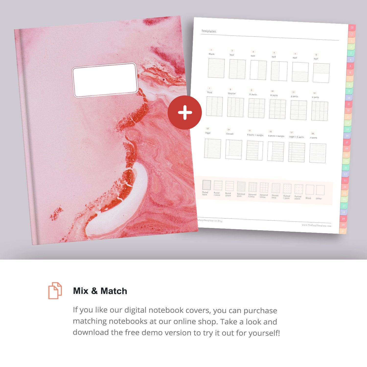 Digital Notebook Cover Cute Notebook Cover Girly Goodnotes Notebook ...