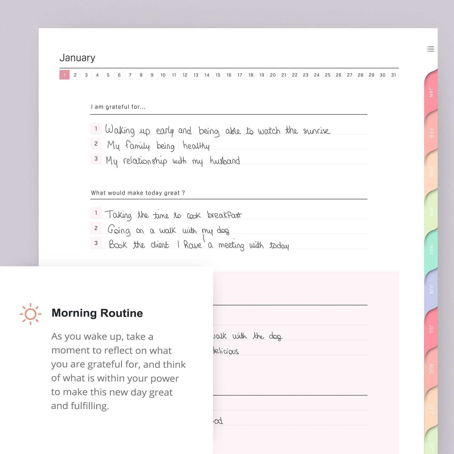Digital Five Minute Journal Digital Planner Goodnotes Manifesting ...