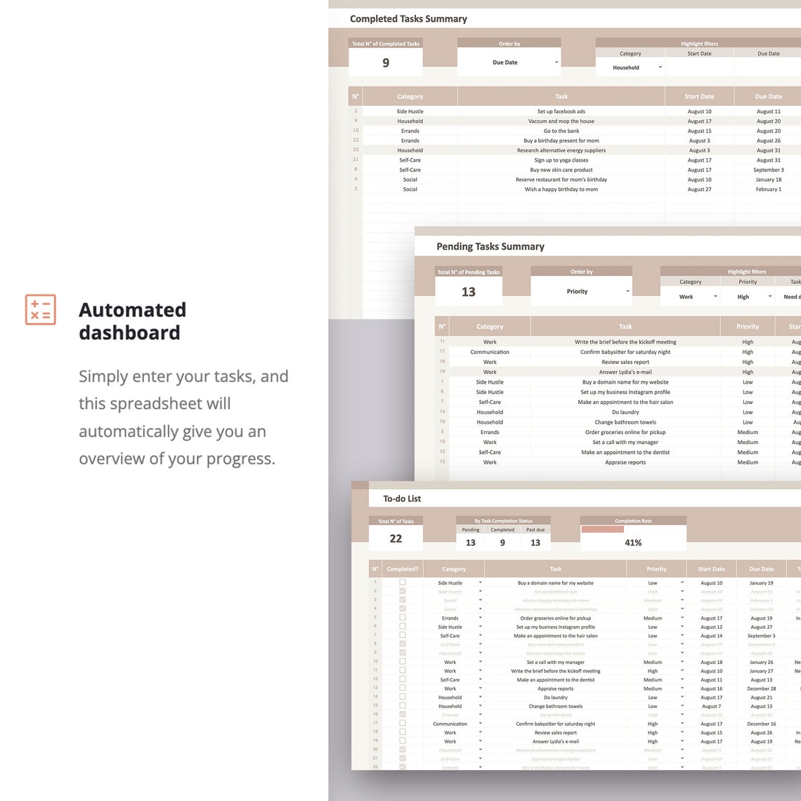 Digital Planner Bundle Google Sheets Spreadsheet Planner iPad Planner ...