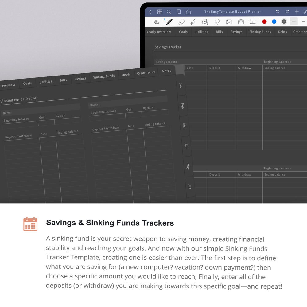 Black Finance Tracker Budgeting System Goodnotes Paycheck Digital ...