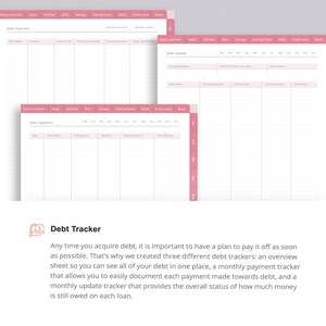 Digital Budget Planner Monthly Budget Weekly Paycheck Digital Financial ...