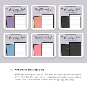 Digital One Line a Day 5 Year Book Daily Journal 365 Day Journal Five ...