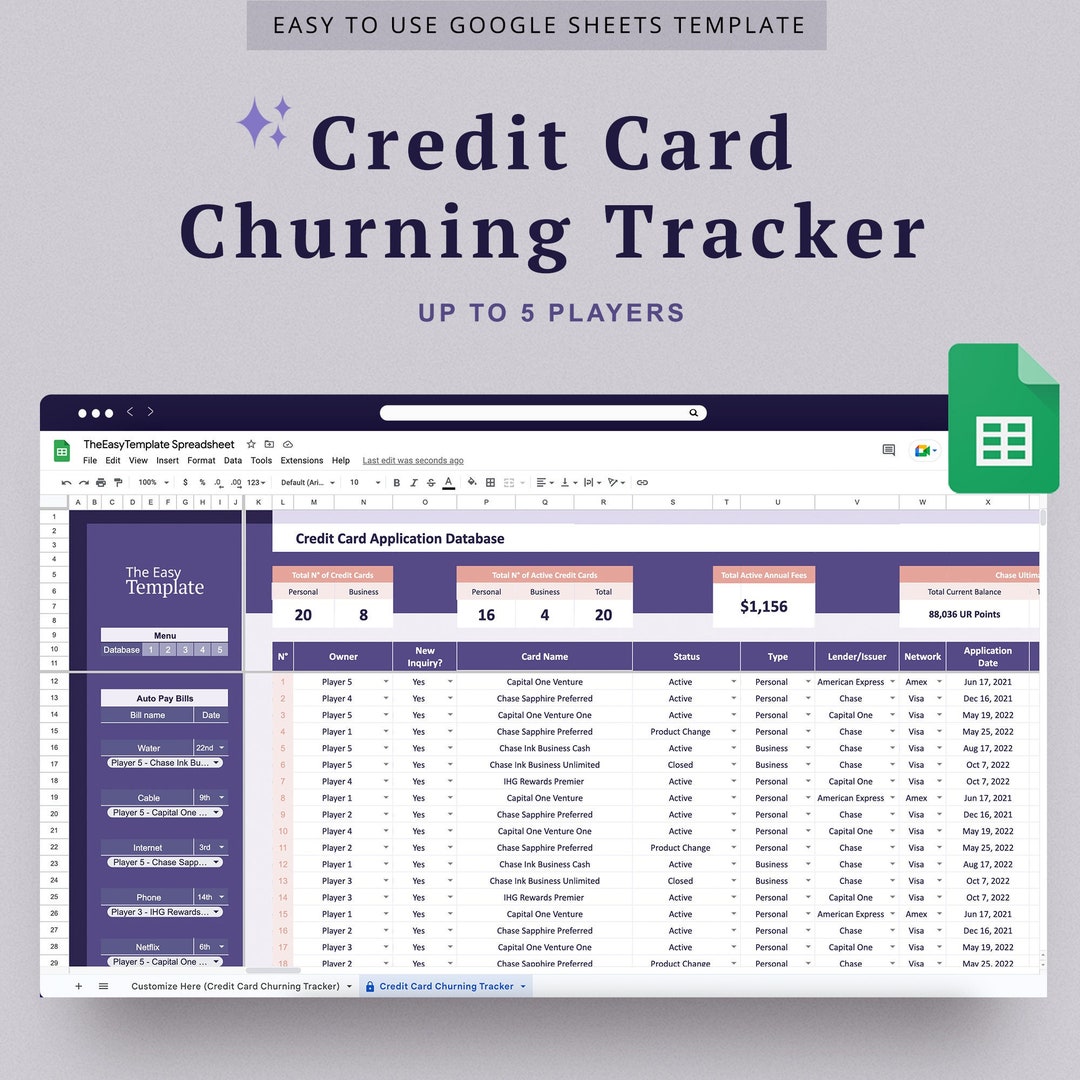 Travel Hacking Spreadsheet Credit Card Points Redemption - Etsy