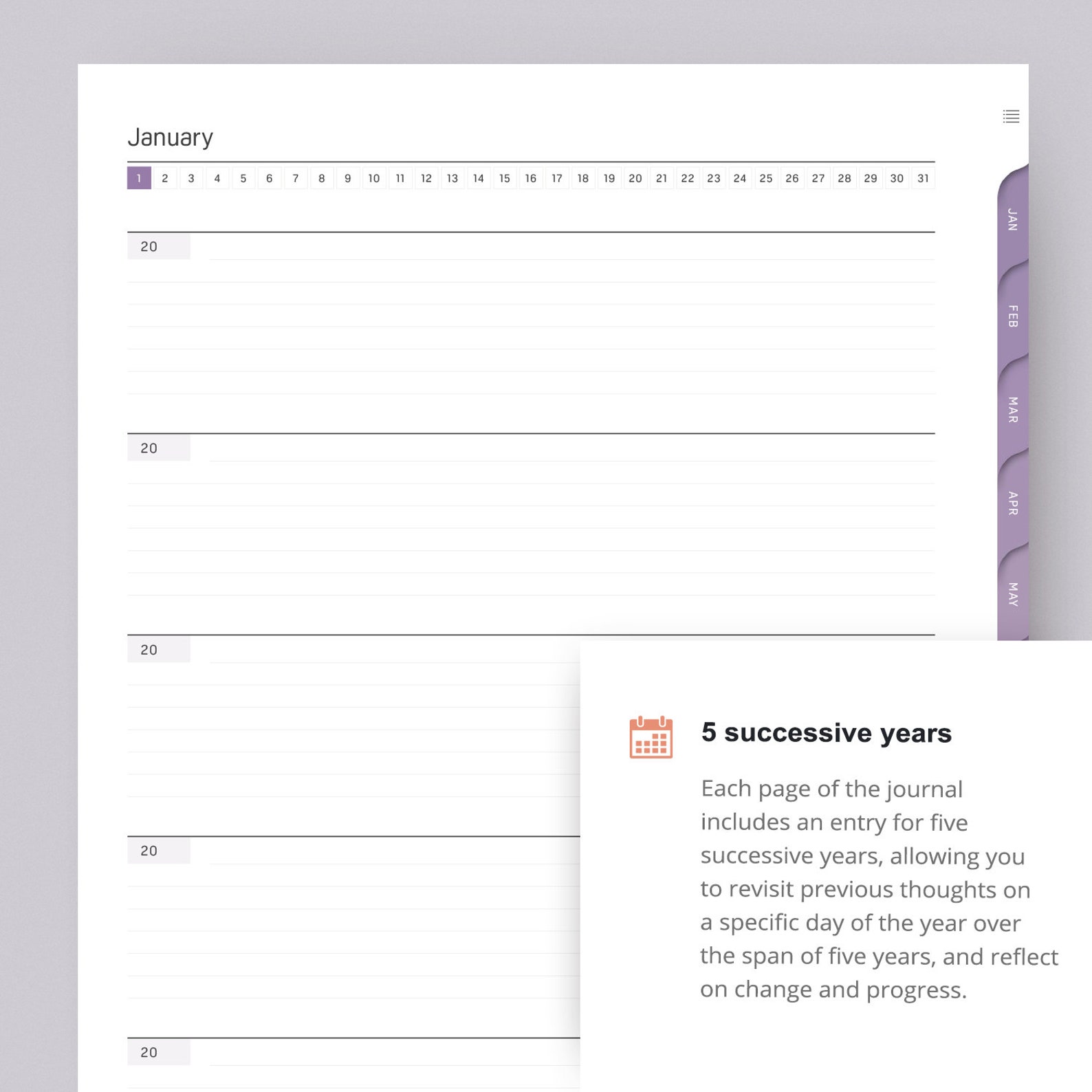 Digital Memory Keeper Five Year Digital Journal Goodnotes Memory Book ...