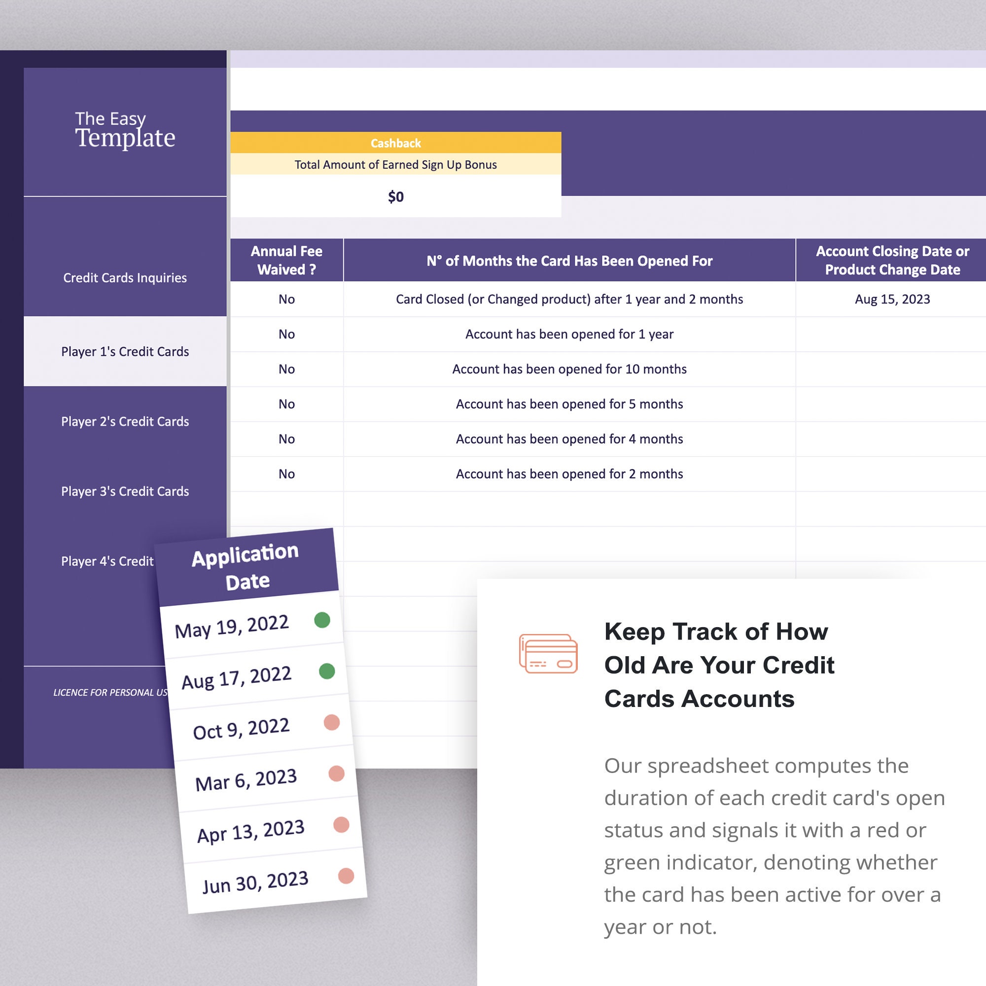Credit Card Budget Planner and Utilization Tracker Spreadsheet, Credit ...