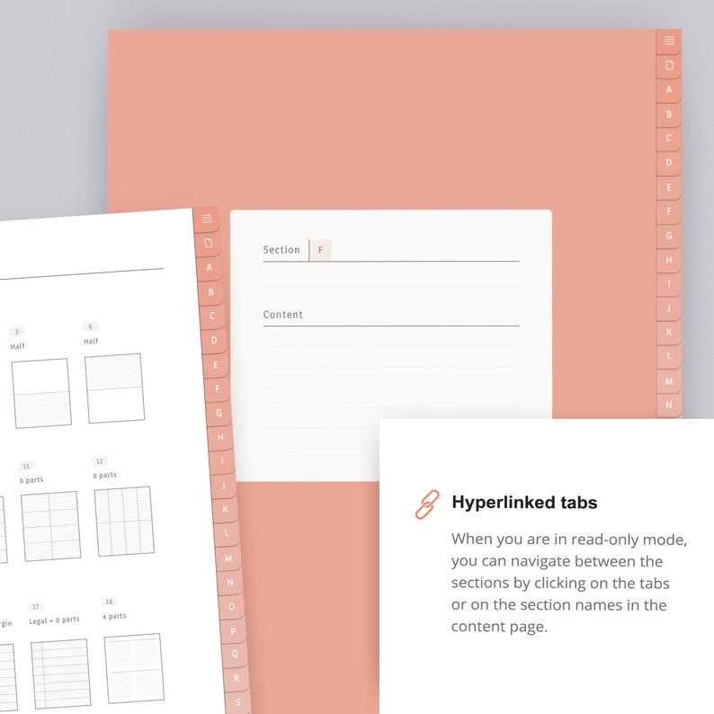 Minimalist Neutral Peach Digital Notebook Notability Daily Note Taking ...