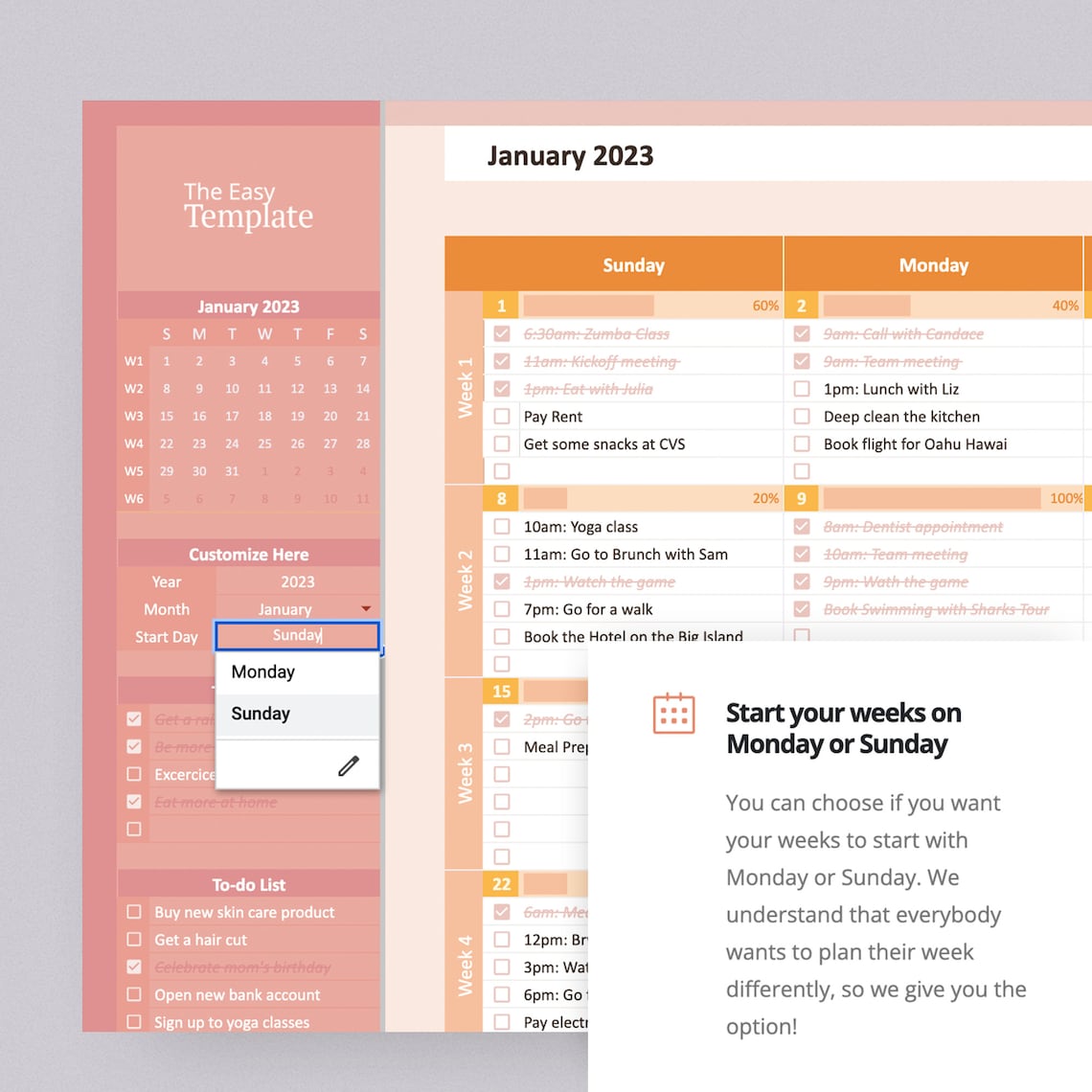 Monthly Planner Spreadsheet Template Google Sheets Work Schedule Goal ...