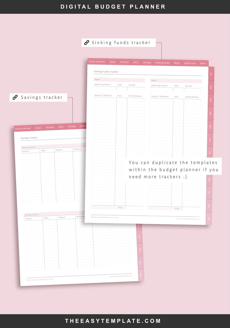 Digital Budget Planner Monthly Budget Weekly Paycheck Digital | Etsy
