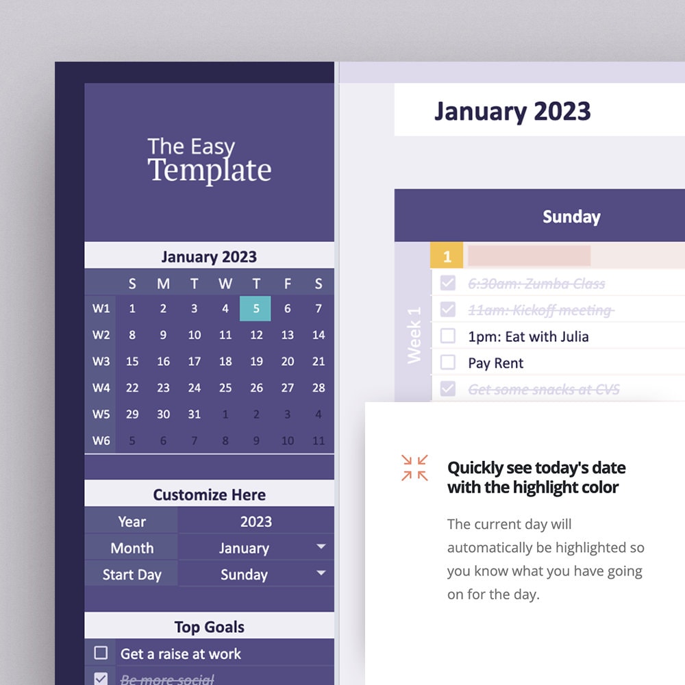 Monthly Calendar Google Sheet to Do List Template Digital Planner ...