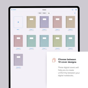 Digital Pastel Notebook Cover Goodnotes Kawaii Rainbow Cover Cute ...